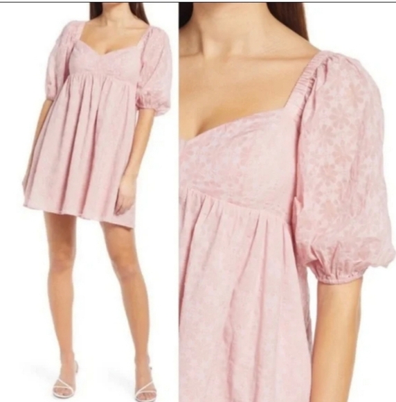 REVOLVE | Dresses | Revolve Wayf Puff Sleeve Babydoll Whimsical Fairy ...